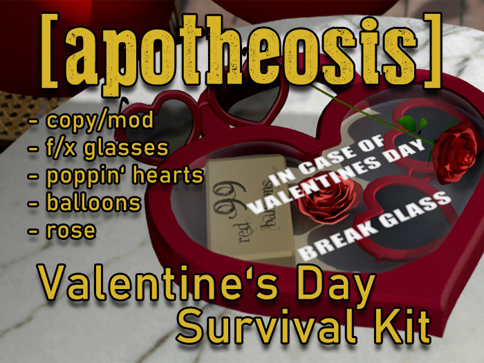 Second Life Marketplace - [apotheosis] ~ Valentines Day Survival Kit