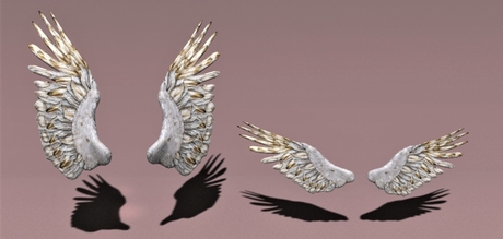 Second Life Marketplace - Valkyrie Designed - Angel Golden Jinx Bento ...