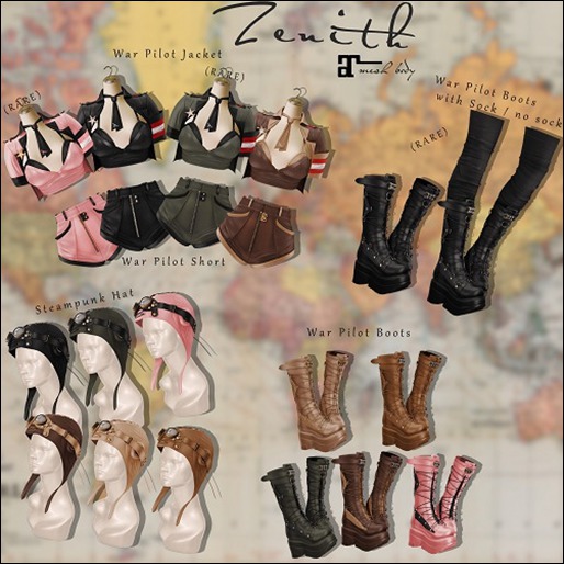 Second Life Marketplace - =Zenith=War Pilot boots (Choco) -Maitreya