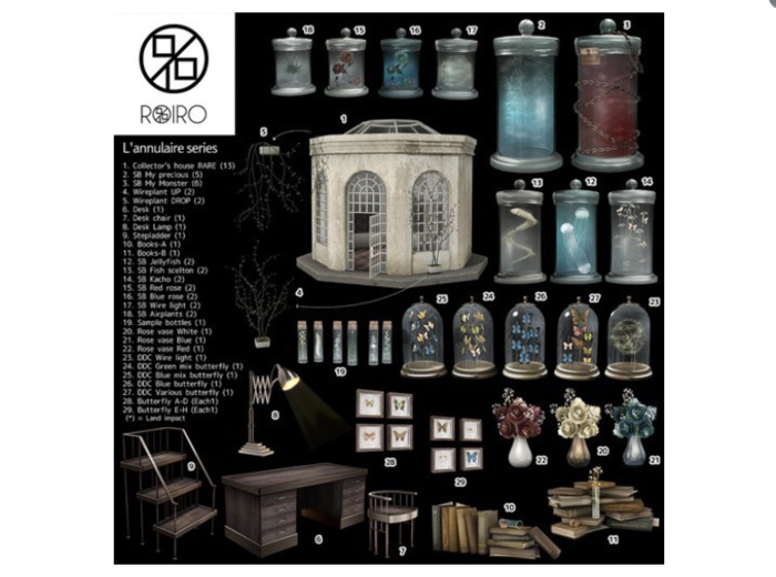 Second Life Marketplace - ROIRO - "L'annulaire" DDC Green mix butterfly BOXED