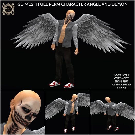 Second Life Marketplace - GD MESH FULL PERM CHARACTER ANGEL AND DEMON