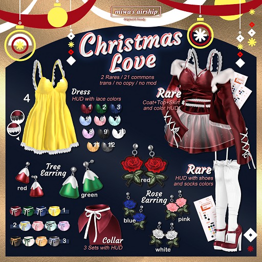 Second Life Marketplace - miwa's airship -Christmas love Dress #3