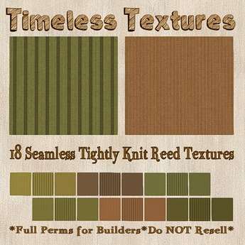 Second Life Marketplace - 18 Seamless Tightly Knit Reed Timeless Textures