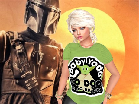 Second Life Marketplace - FITMESH female SHIRT Green Baby Yoda DO DOO ...