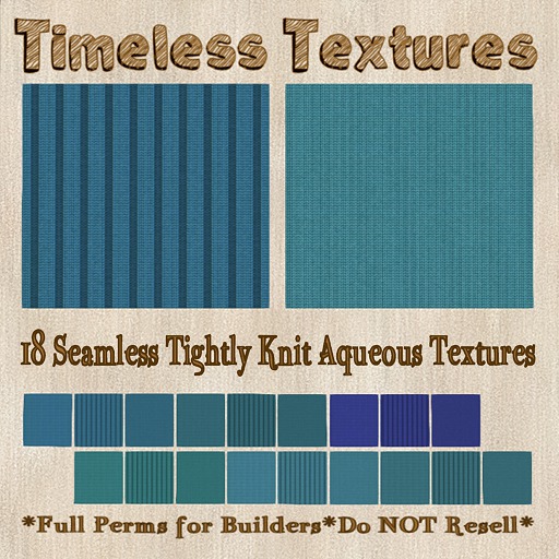 Second Life Marketplace - 18 Seamless Tightly Knit Aqueous Timeless Textures