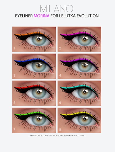 Second Life Marketplace - MILANO - EYELINER MORINA [LELUTKA EVOLUTION]