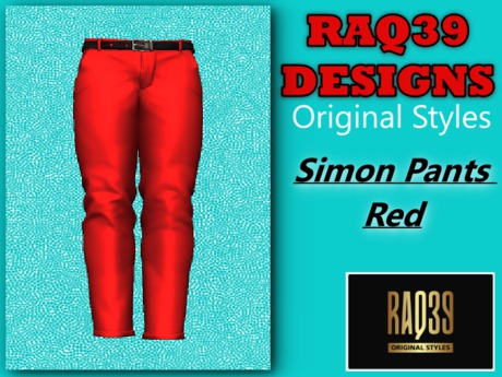 Second Life Marketplace - [R39]Simon Pants Red