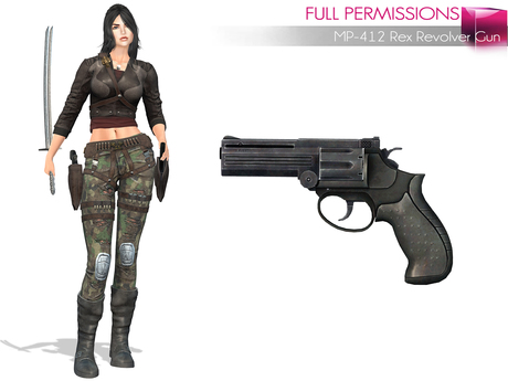 Second Life Marketplace - Full Perm MP-412 Rex Revolver Gun