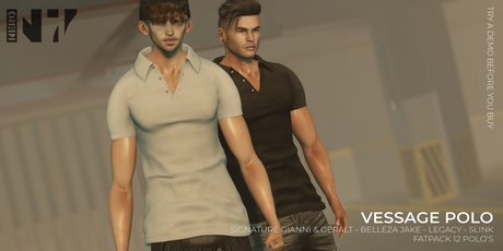 Second Life Marketplace - Nero - Vessage Polo - Red
