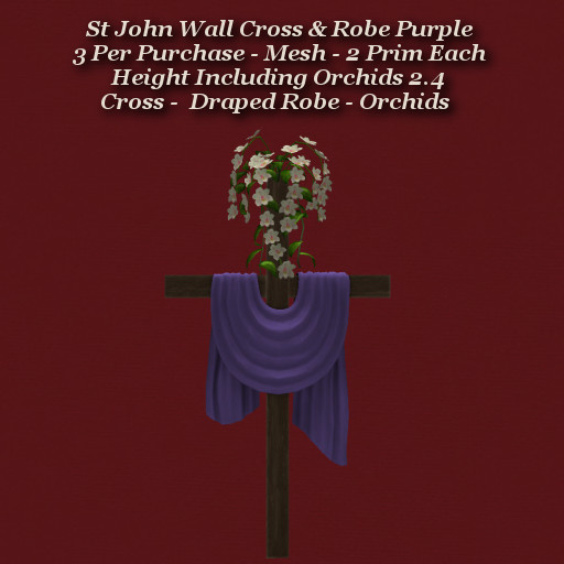 Second Life Marketplace - St John Wall Cross & Robe Purple