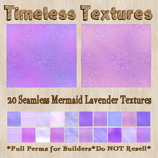 Second Life Marketplace - 20 Seamless Mermaid Lavender Timeless Textures