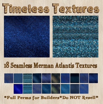 Second Life Marketplace - 18 Seamless Merman Atlantis Timeless Textures