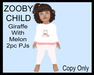 Second Life Marketplace - Steph-0-Bee's - Giraffe With Melon PJs (Zooby ...