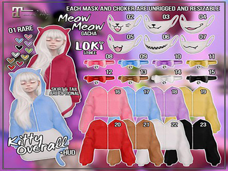 Second Life Marketplace - 11.Loki - Meow Meow GACHA - Sunny Kitty Bell ...