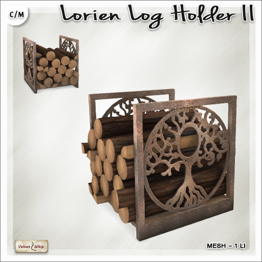 Second Life Marketplace - [V/W] Lorien Log Holder II - Medieval Fantasy ...