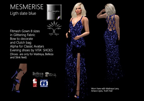 Second Life Marketplace - MESMERISE Light Slate Blue by Just Imagine ...