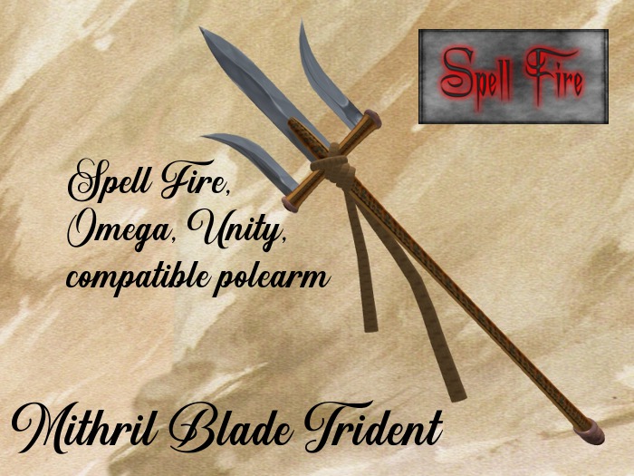 Second Life Marketplace - Mithril Blade Trident polearm
