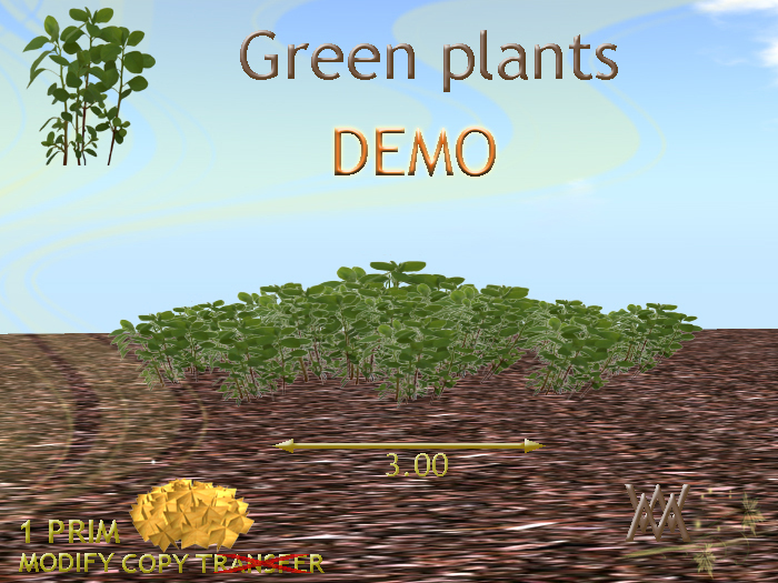 Second Life Marketplace - Plant FF s3. Green Plant by Wild Motley DEMO
