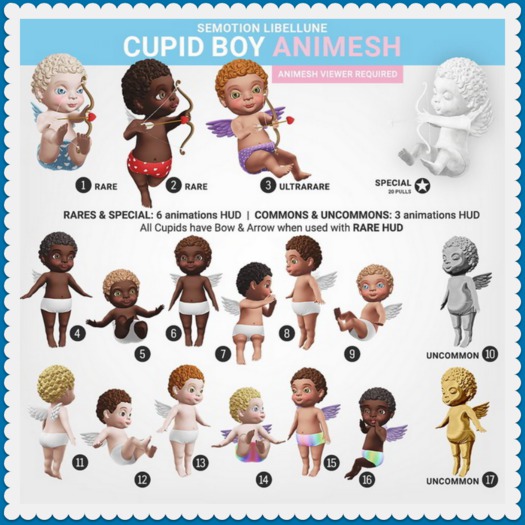 Second Life Marketplace - SEmotion Libellune Cupid Boy Animesh #4