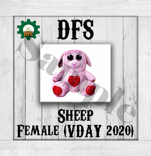 Second Life Marketplace - THF WHITE DFS Sheep - Female (VDAY 2020)