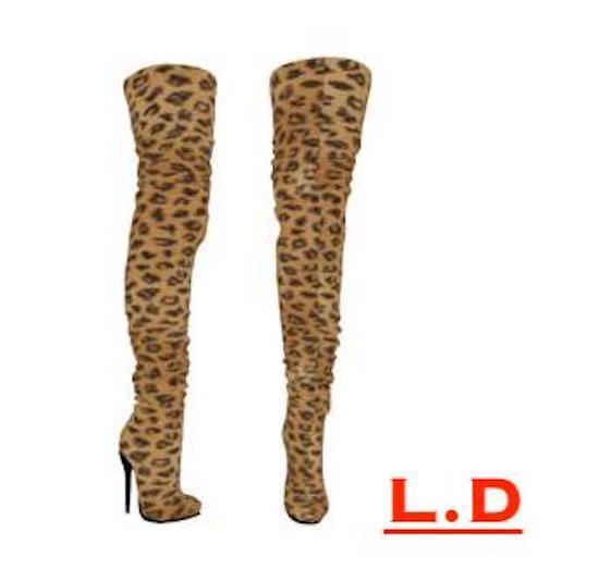 Second Life Marketplace - L.D Hight Boots Leopard-Slink Hourglass