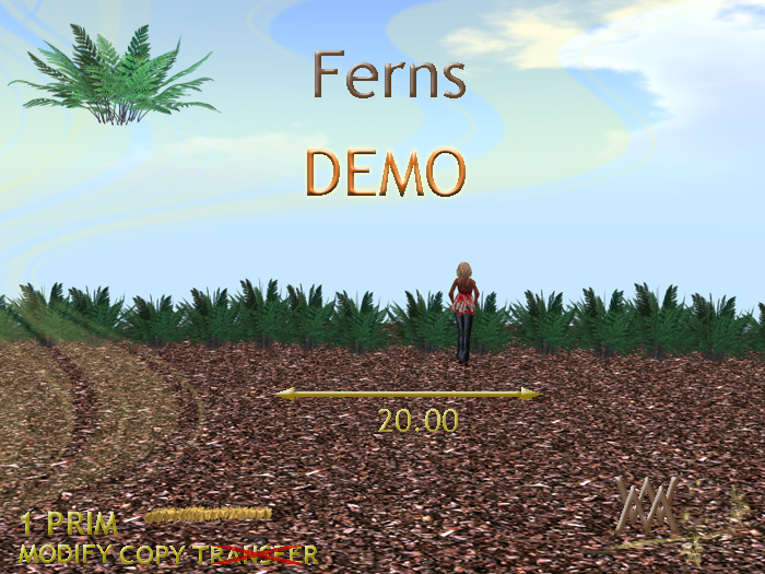 Second Life Marketplace - Plant FF 11. Fern 1 by Wild Motley DEMO