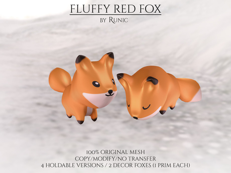 Second Life Marketplace - .: Runic :. Fluffy Fox Fatpack