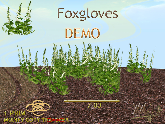 Second Life Marketplace - Plant CF 5-1. Fox Gloves by Wild Motley DEMO