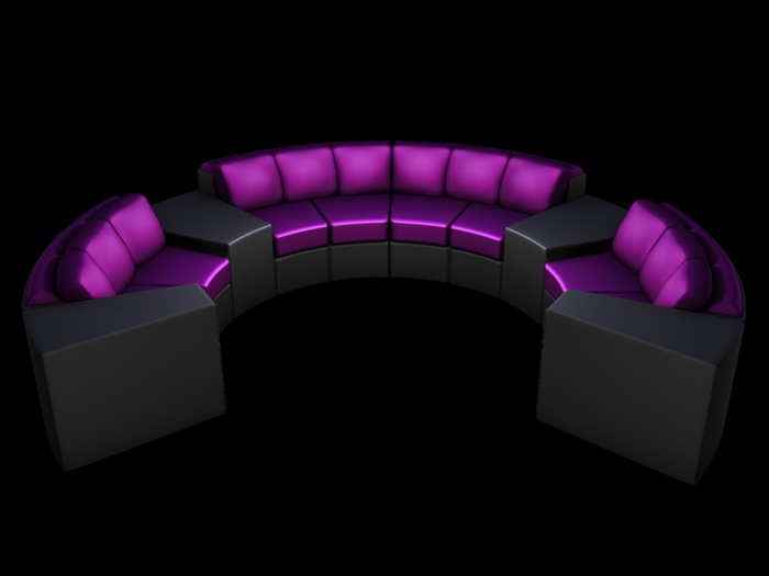 Second Life Marketplace - VRDz PG Round Club Couch Sofa (6 Sitter ...