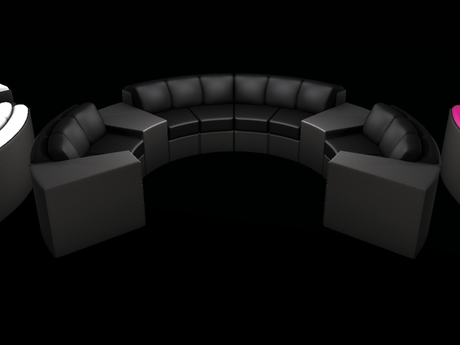Second Life Marketplace - VRDz PG Round Club Couch Sofa (6 Sitter ...
