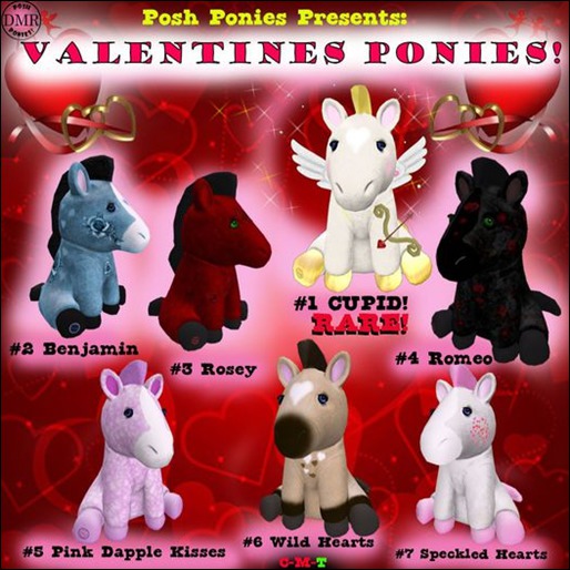 Second Life Marketplace - DMR-Posh Ponies-V-Day #7 Speckled Hearts--