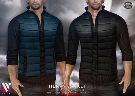 Second Life Marketplace - //Volver// Henry Jacket - Seal