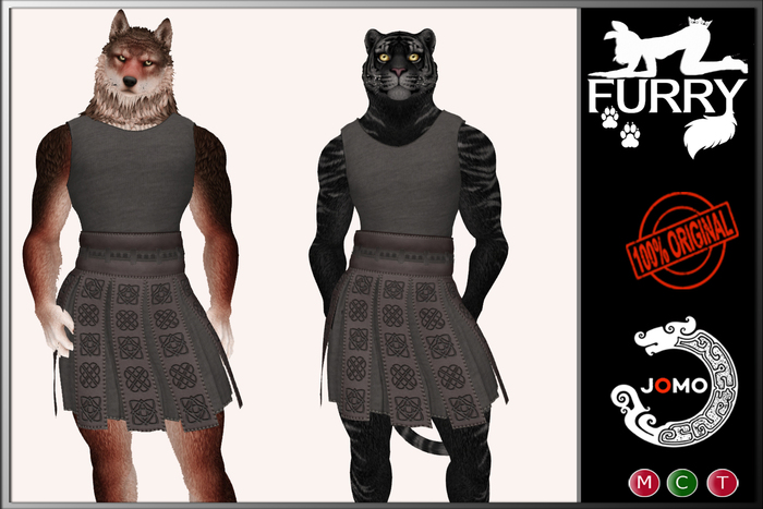 Second Life Marketplace - C&N Furry Jomo Rarius Black v1