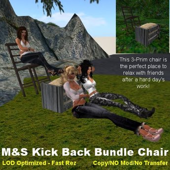 Second Life Marketplace - Kick Back Bundel/Chair (3 sits) BOX
