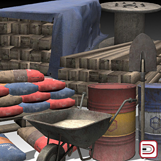 Second Life Marketplace - [Danielito] Construction Site Props Set
