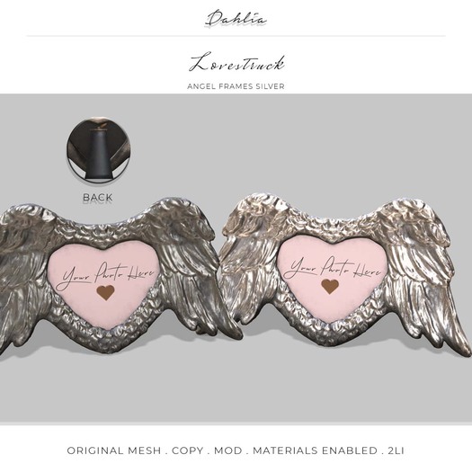 Second Life Marketplace - Dahlia - Lovestruck - Angel Heart Wings Frame ...