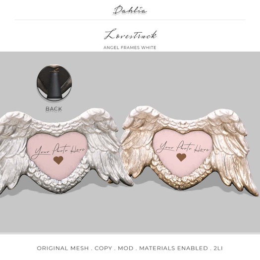 Second Life Marketplace - Dahlia - Lovestruck - Angel Heart Wings Frame ...