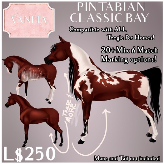 Second Life Marketplace - TEEGLEPET SKIN: PINTABIAN: Bay [add me]