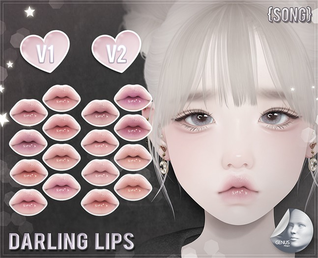 Second Life Marketplace - {S0NG} Darling Lips - Light (Demo) Genus Applier