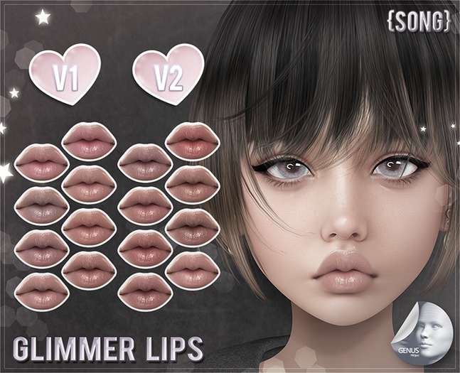 Second Life Marketplace - {S0NG} Glimmer Lips - Warm (Demo) - Genus Applier
