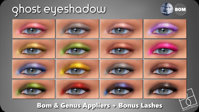 Second Life Marketplace - *Booty's Beauty* [Genus & BOM] Ghost Eyeshadow