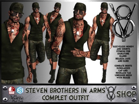 Second Life Marketplace - +V8 SHOP+ STEVEN BROTHERS IN ARMS COMPLET OUTFIT