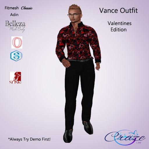 Second Life Marketplace - Special - Vance Slacks Outfit - Valentines