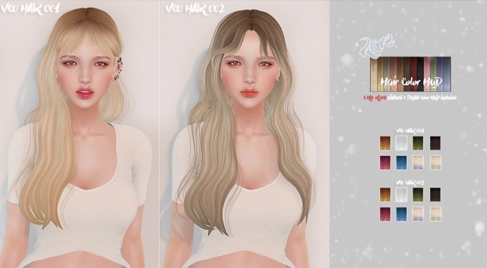 Second Life Marketplace - VCO - HAIR 02 [ RARE ] HUD INCLUDED . RARE