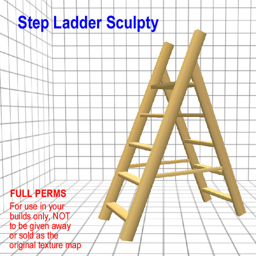 Second Life Marketplace - Step Ladder Sculpty Map Full Perms