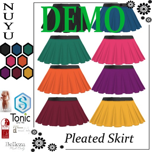 Second Life Marketplace - NUYU Pleated Skirt Demo