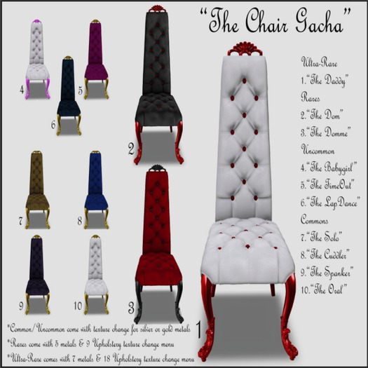 Second Life Marketplace - [NB] ~ The Chair Gacha Common #8