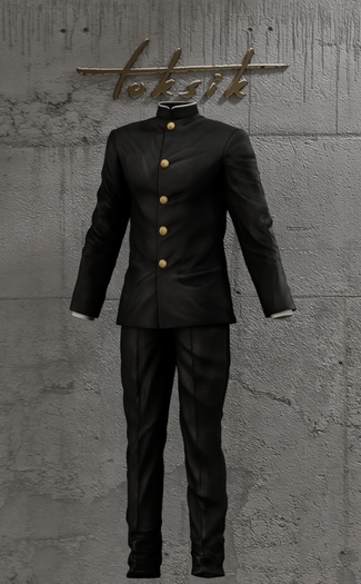 Second Life Marketplace - toksik - Gakuran (Black)