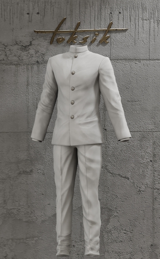 Second Life Marketplace - toksik - Gakuran (White)