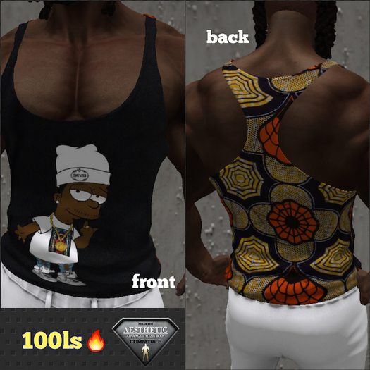 Second Life Marketplace Bart Swag Tank Fitted Mesh 7452